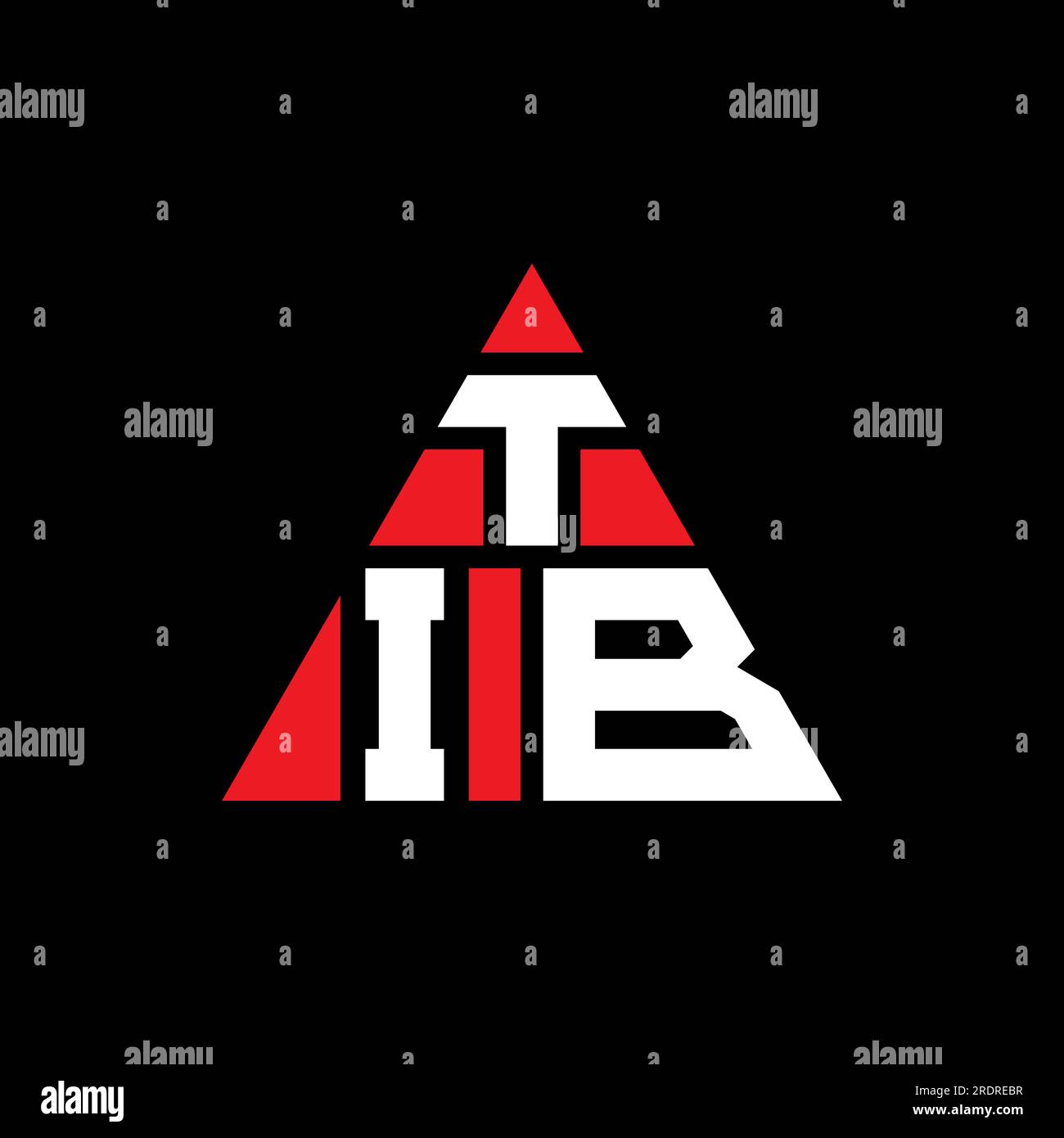 TIB triangle letter logo design with triangle shape. TIB triangle logo ...