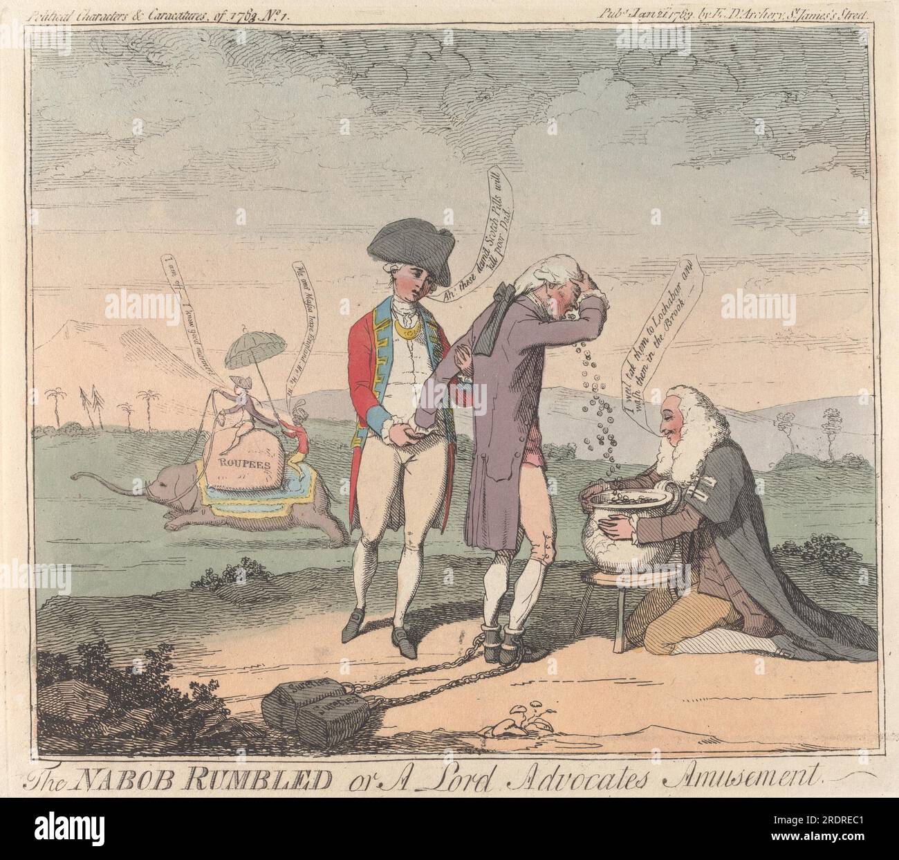 The Nabob Rumbled or a Lord Advocates Amusement 1783 by James Gillray ...