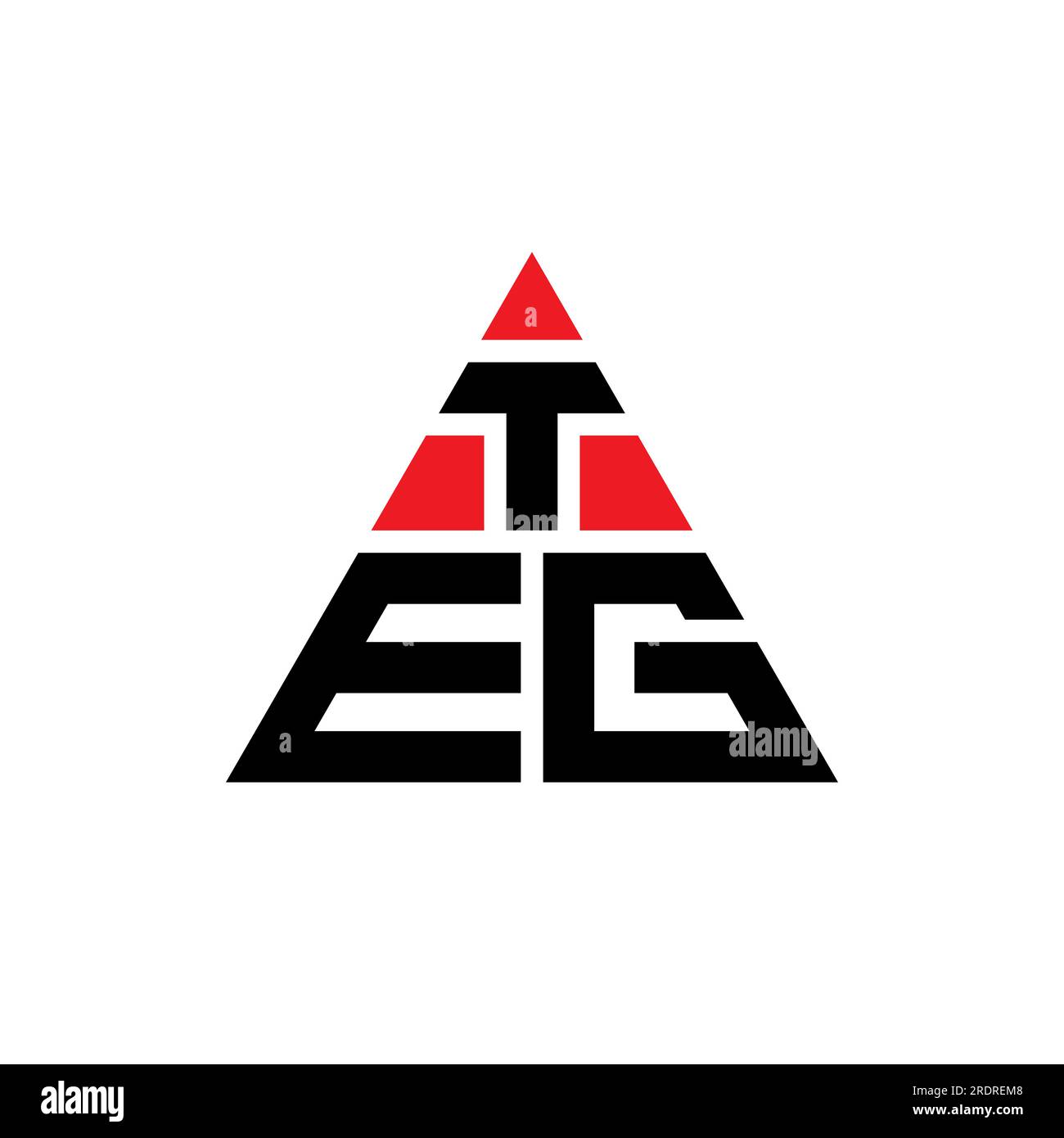 TEG triangle letter logo design with triangle shape. TEG triangle logo ...