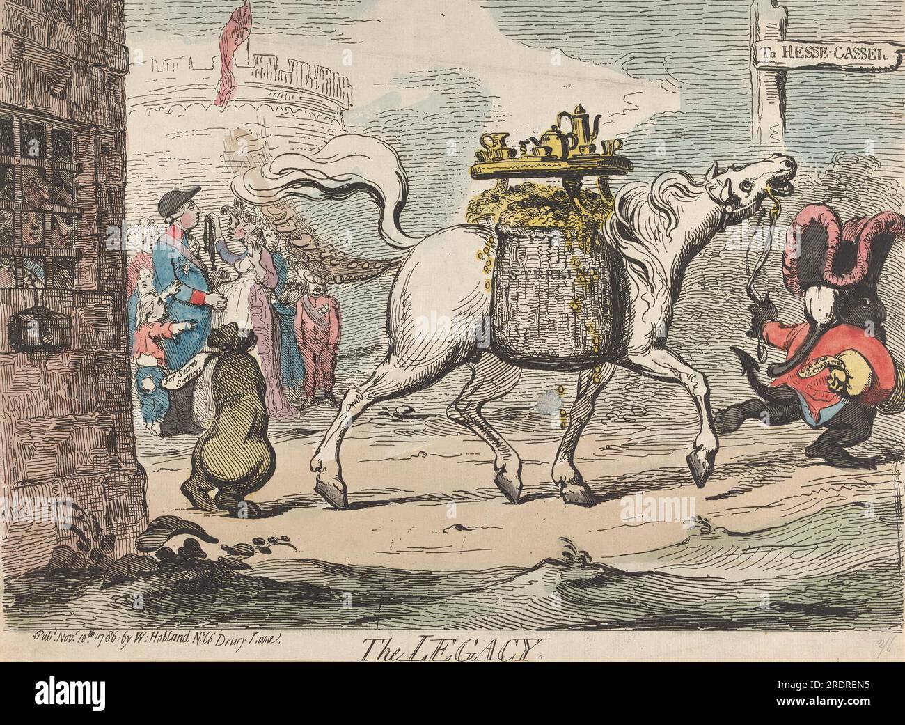 The Legacy 1786 by James Gillray Stock Photo - Alamy