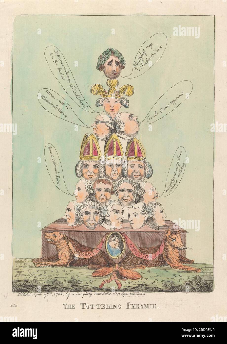 The Tottering Pyramid 1784 by James Gillray Stock Photo - Alamy
