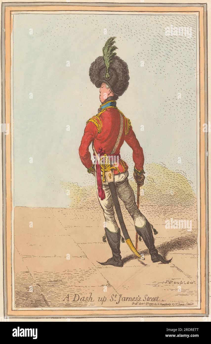 A Dash Up St. James's Street 1797 by James Gillray Stock Photo - Alamy