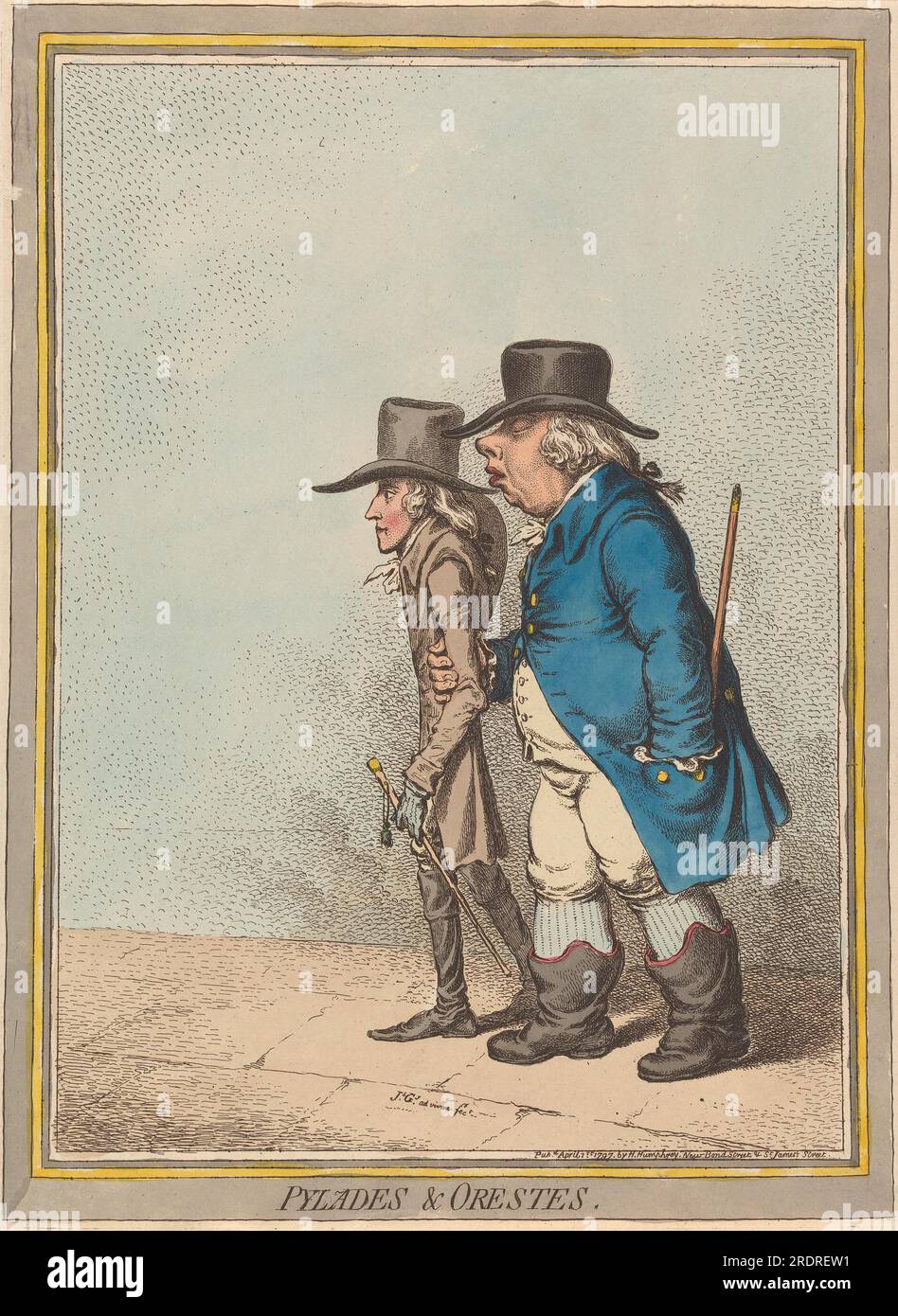 Pylades & Orestes (Stadtholder & His Secretary) 1797 by James Gillray ...