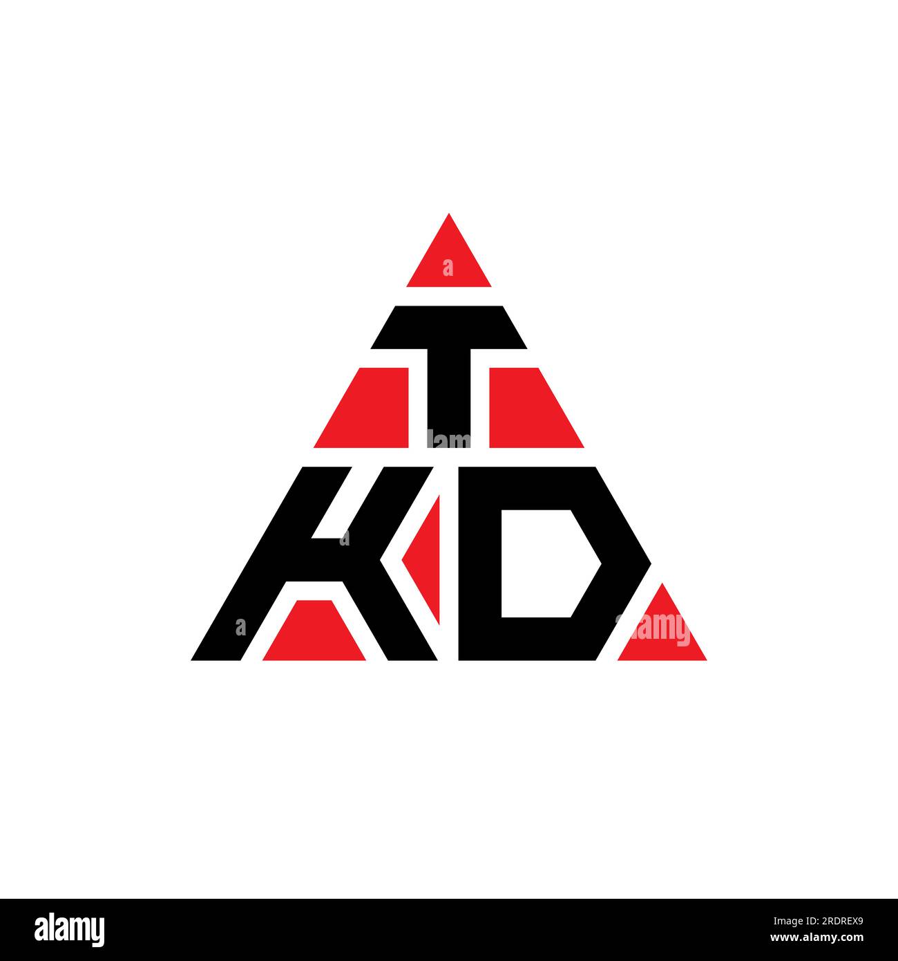TKD triangle letter logo design with triangle shape. TKD triangle logo ...
