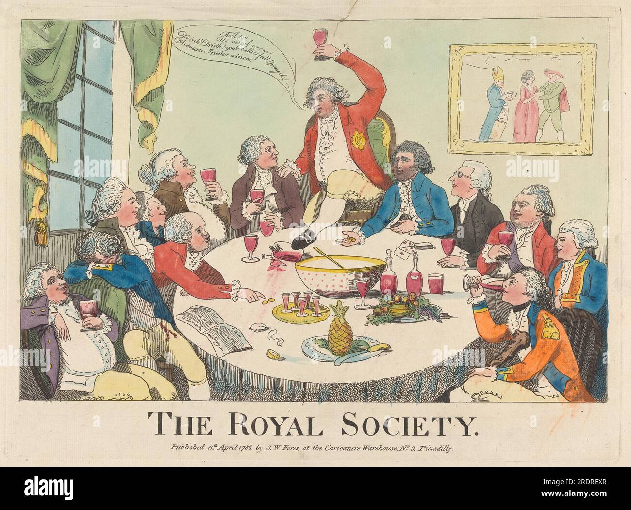 The Royal Society 1786 by James Gillray Stock Photo - Alamy
