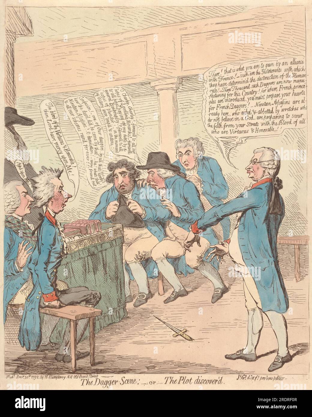 The Dagger Scene: - or - The Plot Discover'd 1792 by James Gillray ...