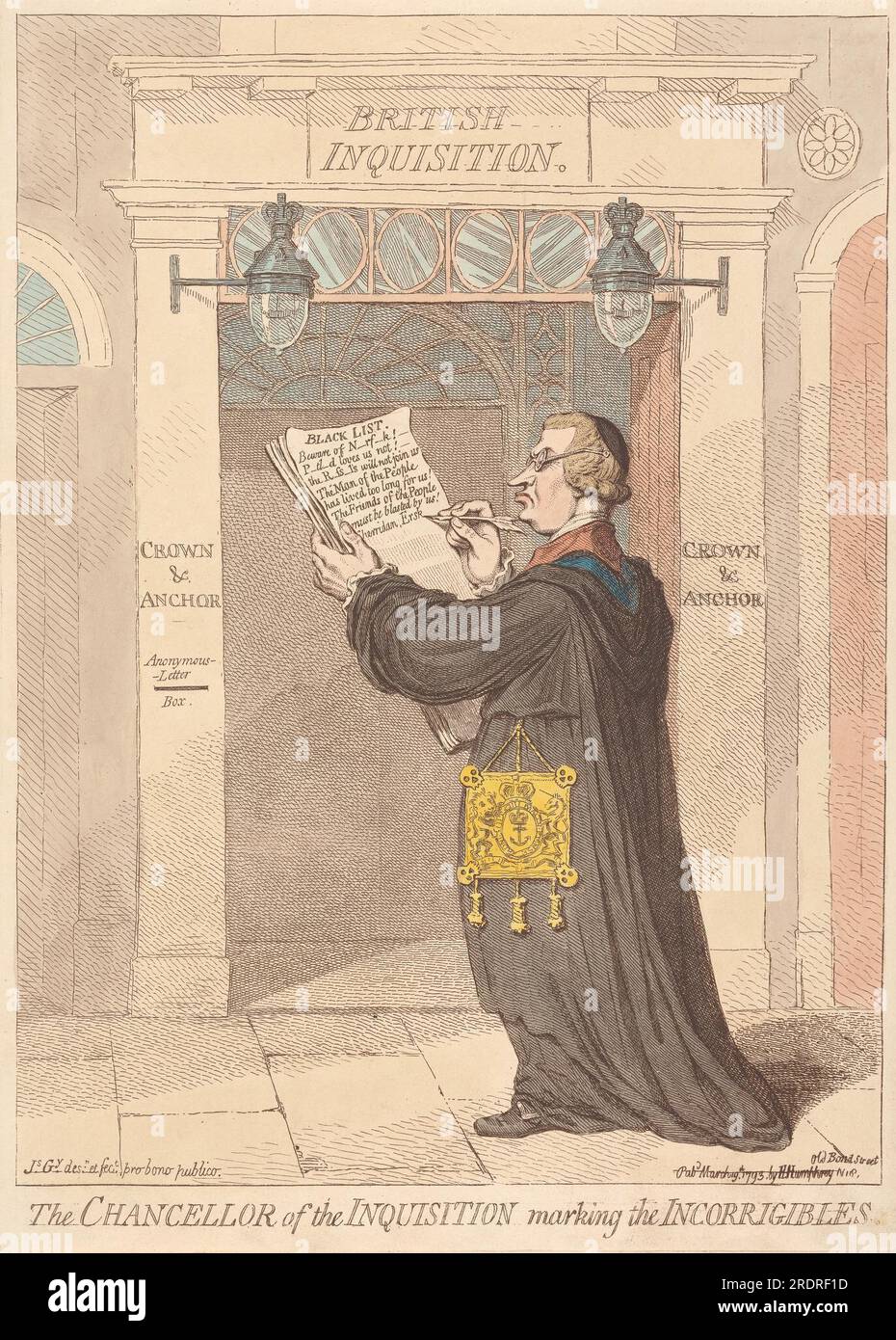 The Chancellor of the Inquisition Marking the Incorrigibles 1793 by ...