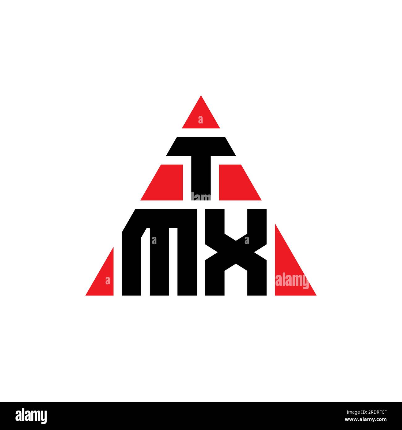 TMX triangle letter logo design with triangle shape. TMX triangle logo ...