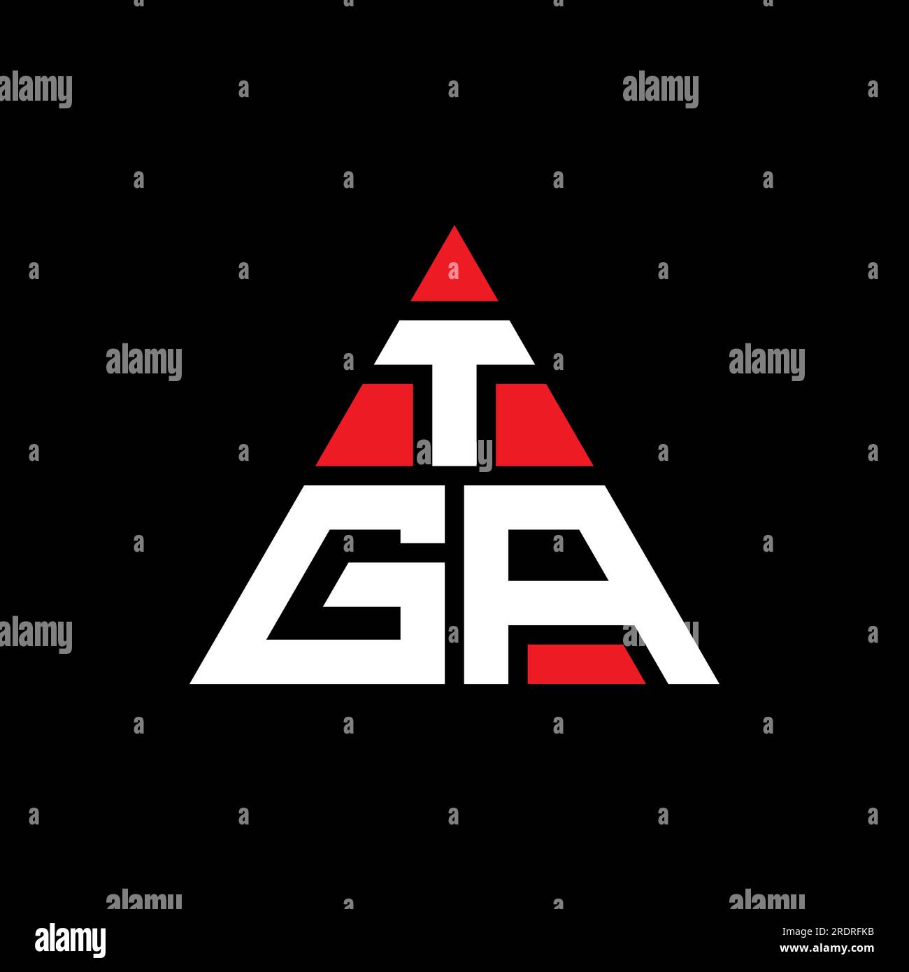 TGA triangle letter logo design with triangle shape. TGA triangle logo ...