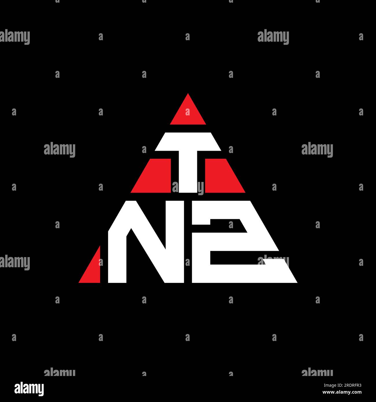 TNZ triangle letter logo design with triangle shape. TNZ triangle logo ...