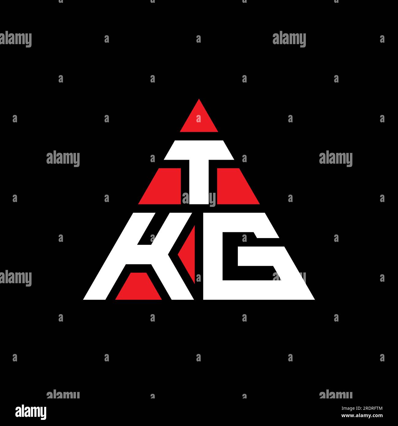 TKG triangle letter logo design with triangle shape. TKG triangle logo ...