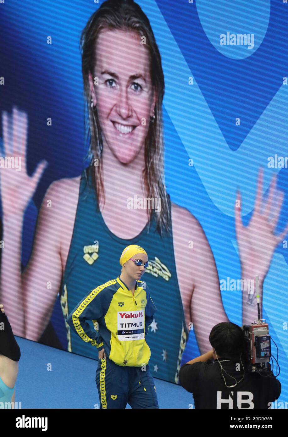 TITMUS Ariarne of Australia takes part in women's 400m freestyle final of World Aquatics ...