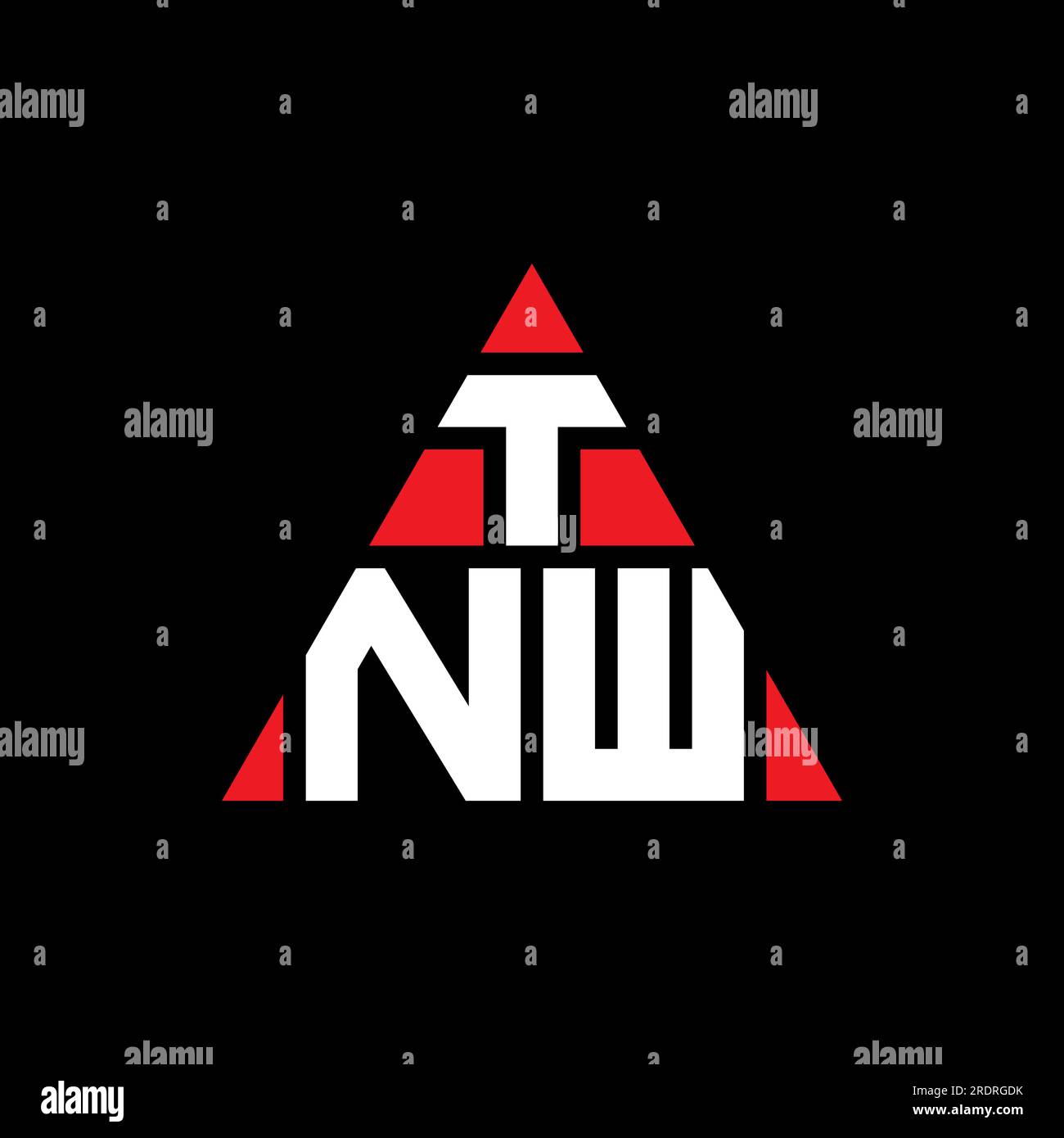 TNW triangle letter logo design with triangle shape. TNW triangle logo ...