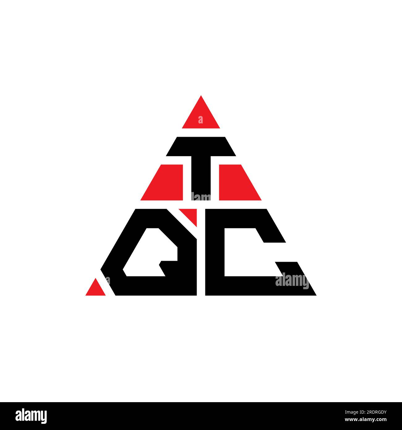 TQC triangle letter logo design with triangle shape. TQC triangle logo design monogram. TQC ...
