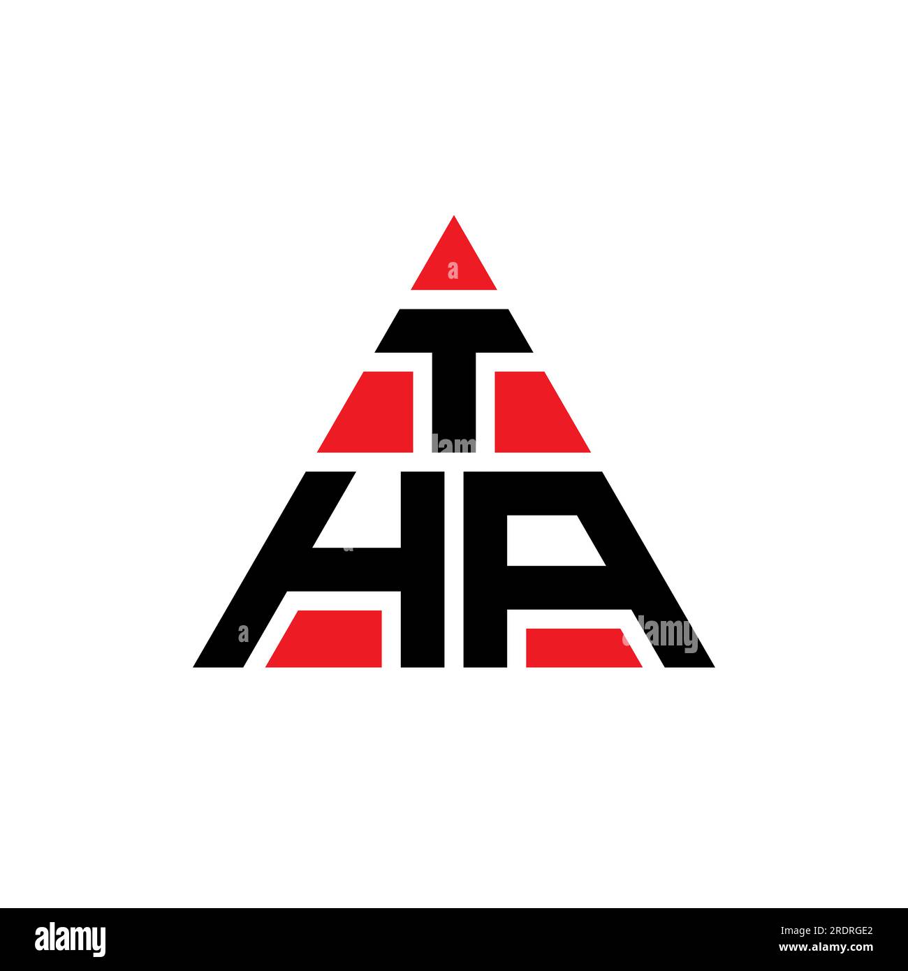 THA triangle letter logo design with triangle shape. THA triangle logo ...