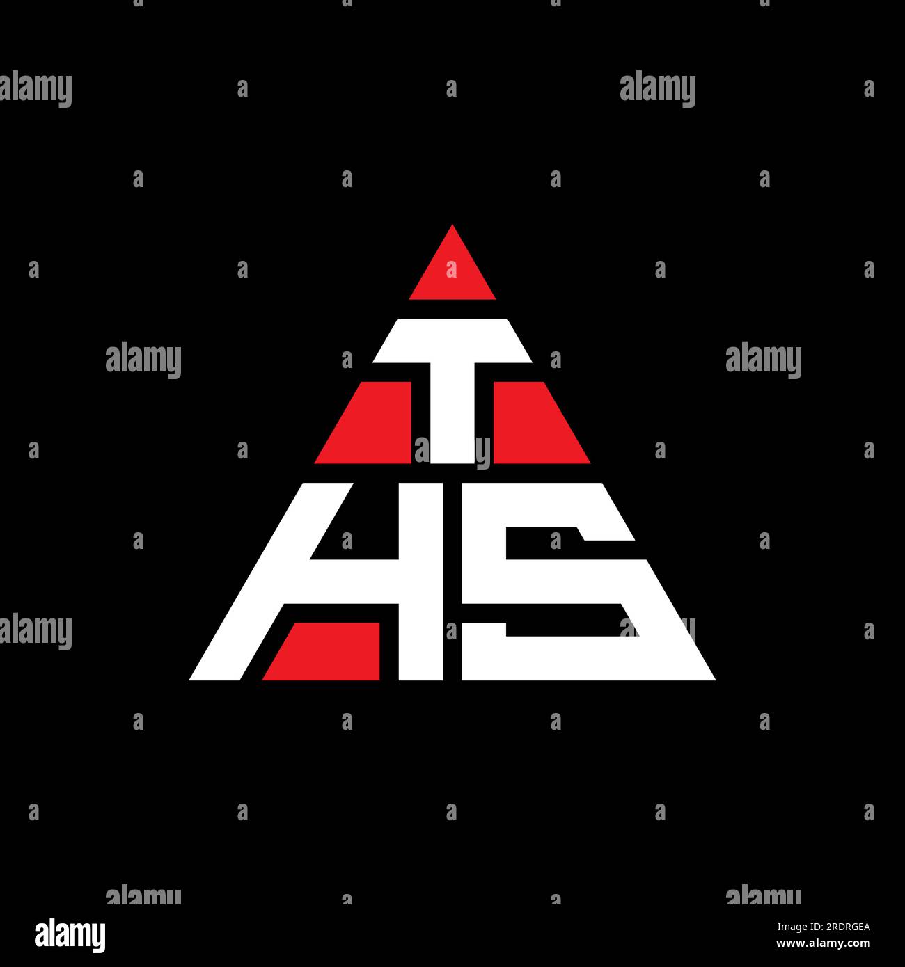 THS triangle letter logo design with triangle shape. THS triangle logo ...