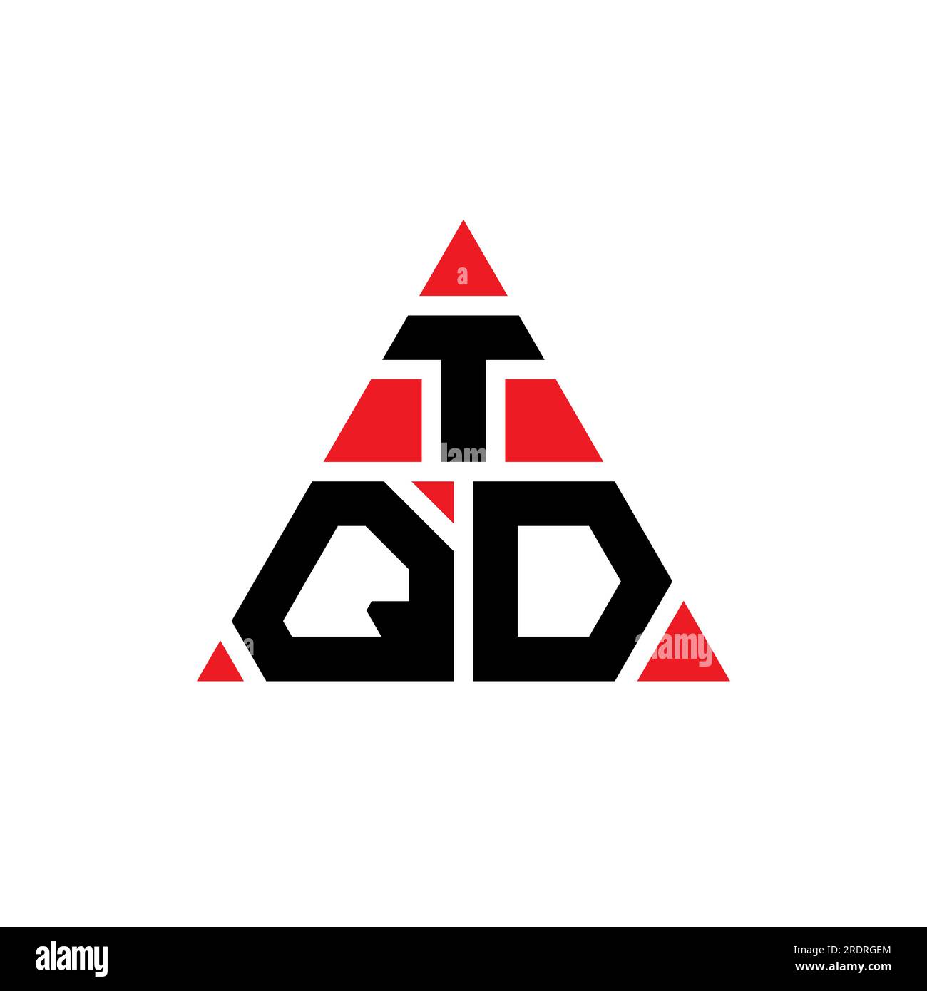 TQD triangle letter logo design with triangle shape. TQD triangle logo ...