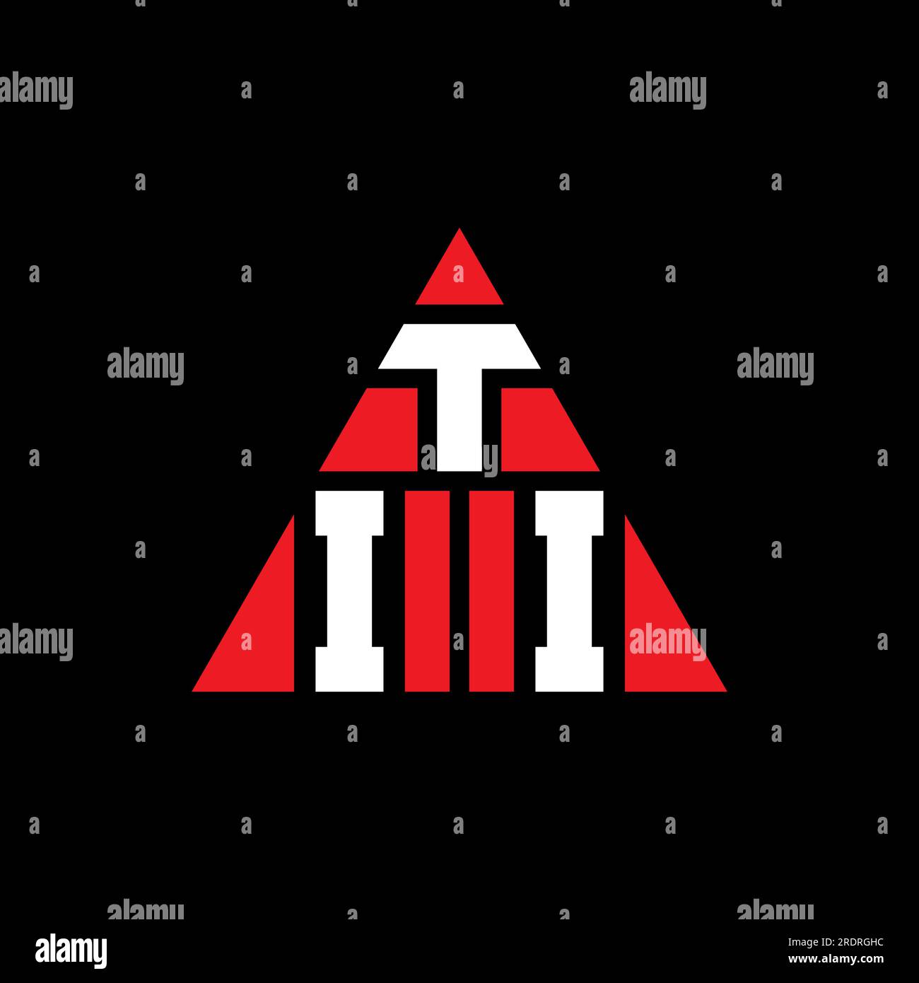 TII triangle letter logo design with triangle shape. TII triangle logo ...