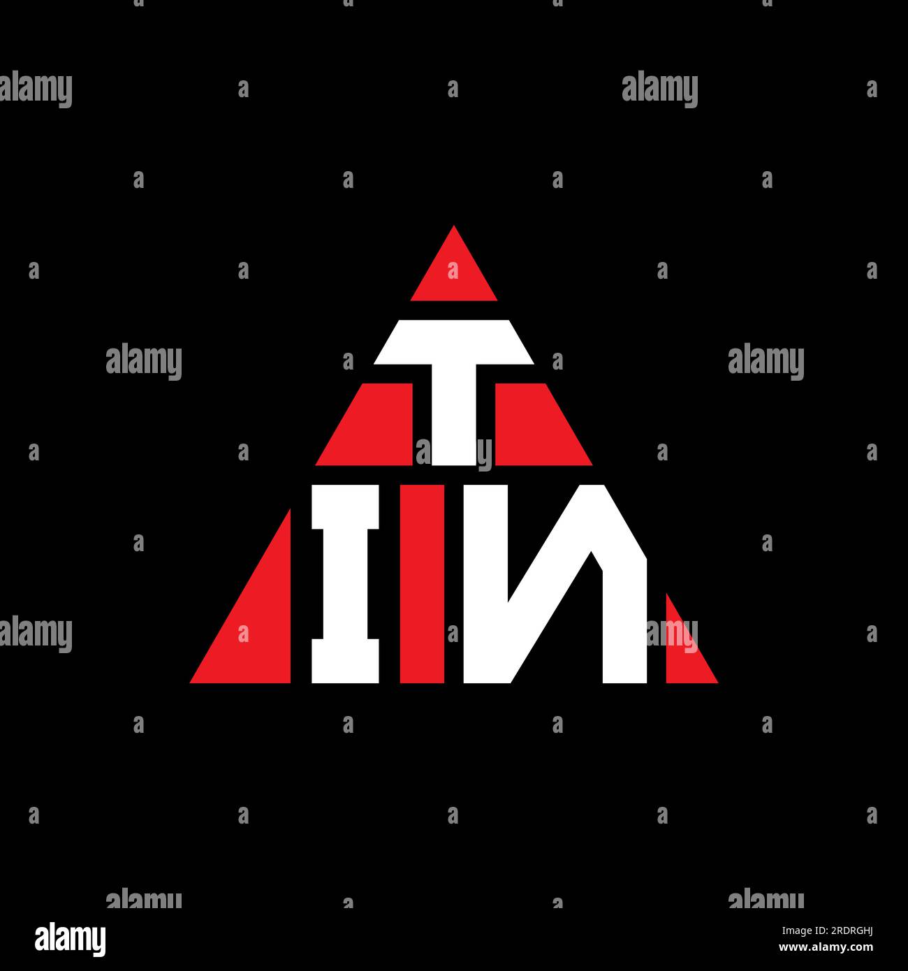 TIN triangle letter logo design with triangle shape. TIN triangle logo ...