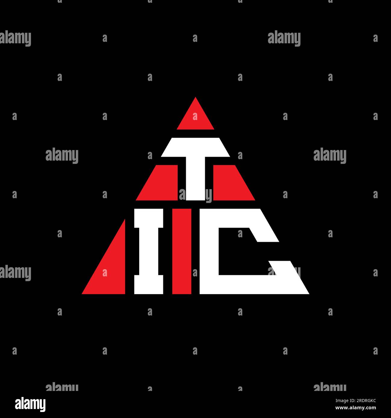 TIC triangle letter logo design with triangle shape. TIC triangle logo ...