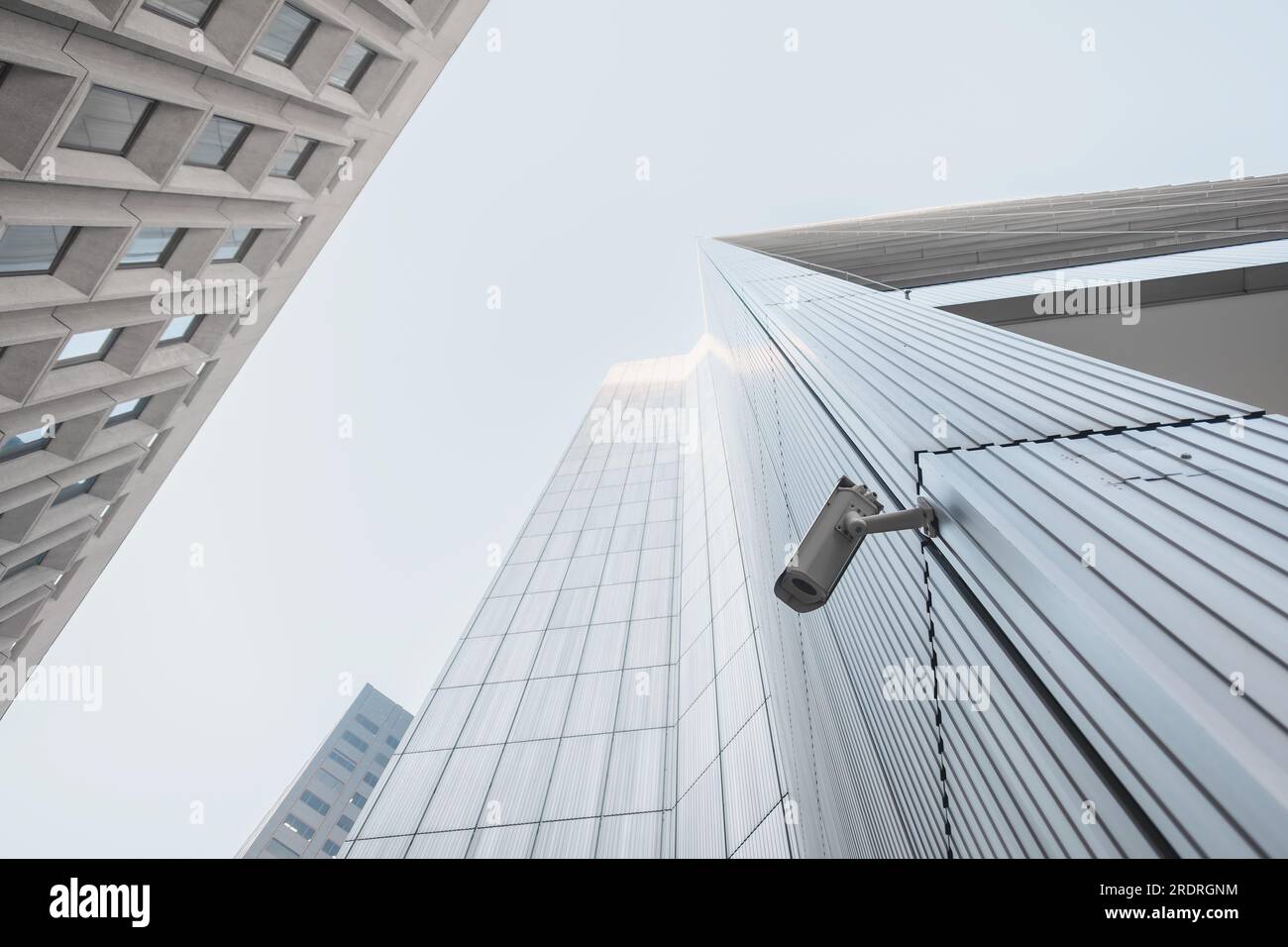 Outdoor CCTV video surveillance security camera installed on the ...