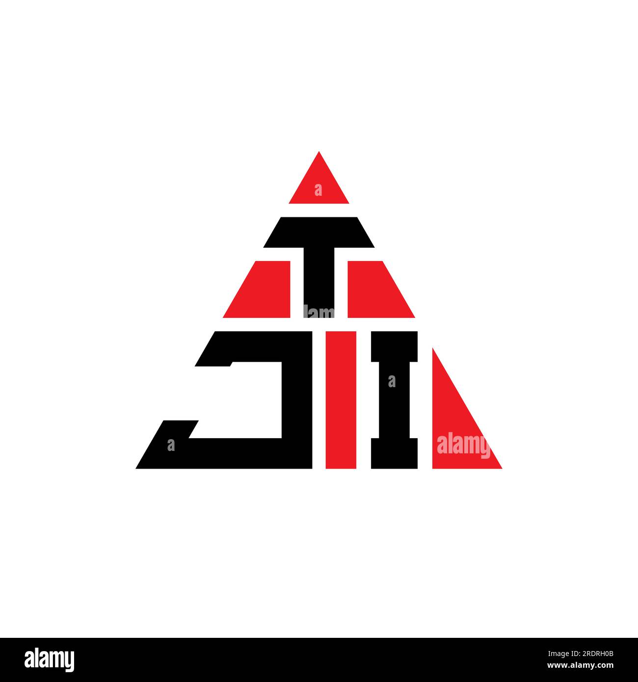 TJI triangle letter logo design with triangle shape. TJI triangle logo ...