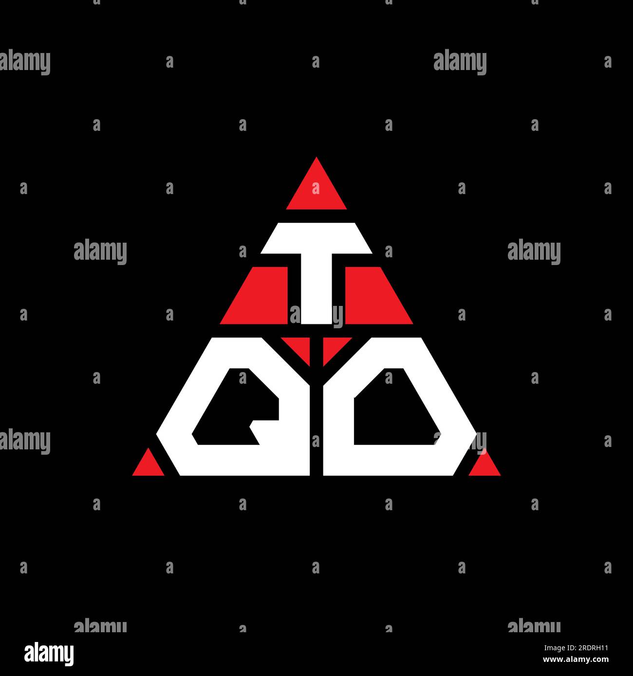 TQO triangle letter logo design with triangle shape. TQO triangle logo ...