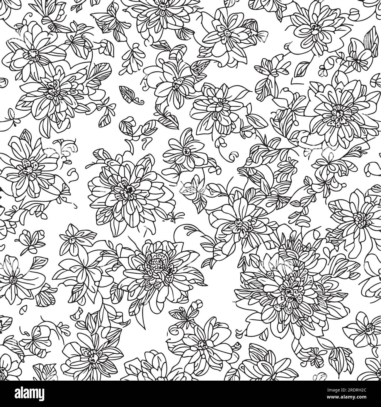 Wallpaper daisy flower Stock Vector Images - Alamy