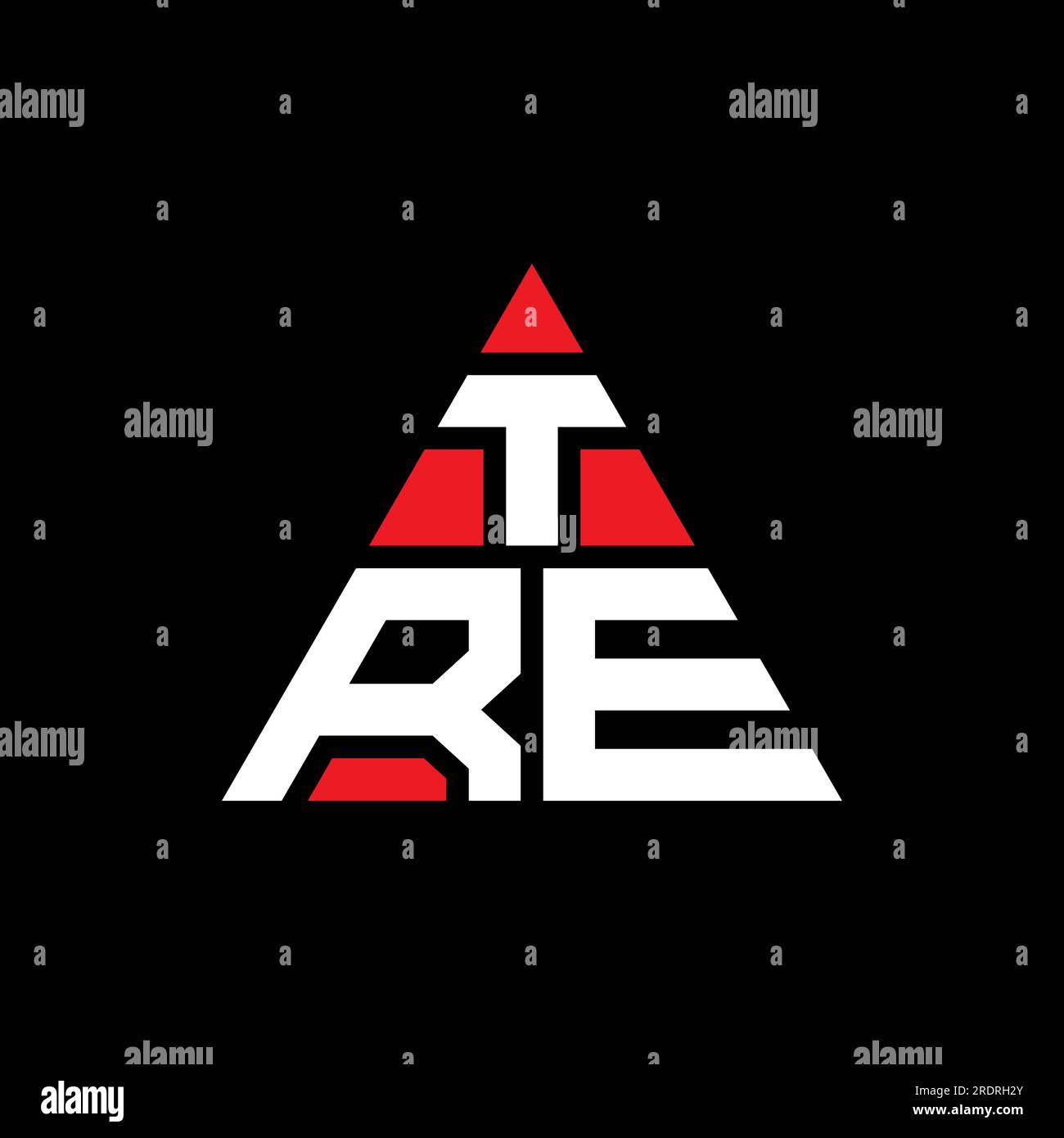 TRE triangle letter logo design with triangle shape. TRE triangle logo ...