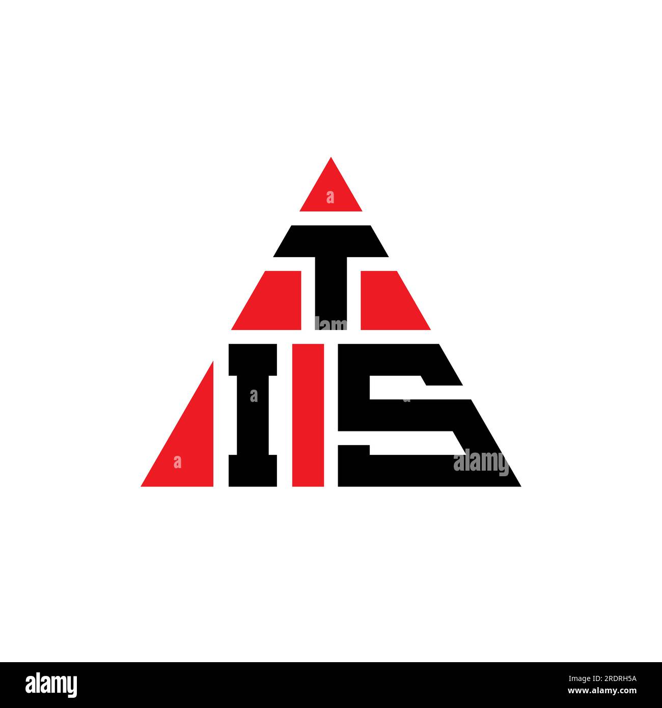 TIS triangle letter logo design with triangle shape. TIS triangle logo ...