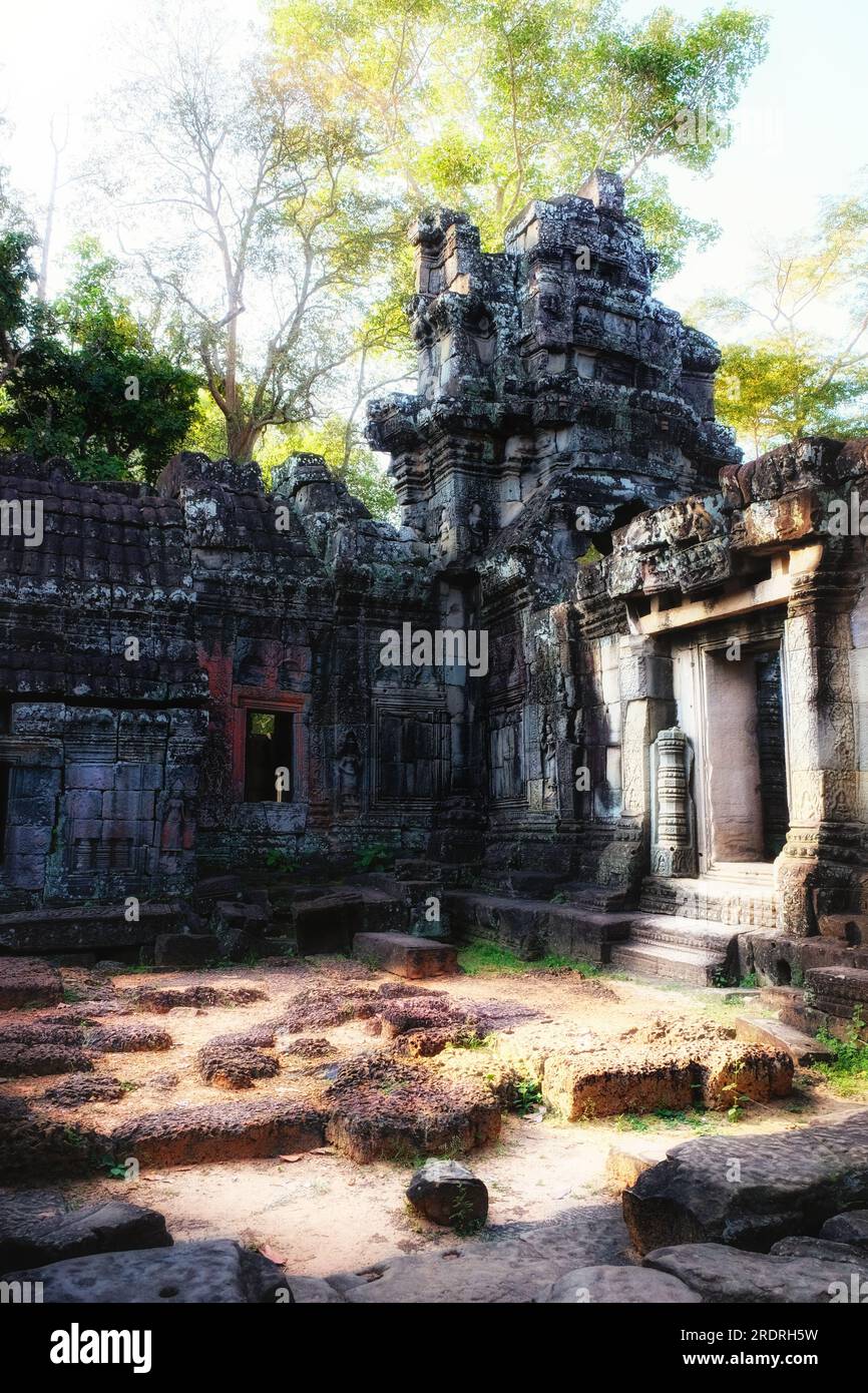 Snapshot illustrating the well-known stone ruins of age-old temples ...