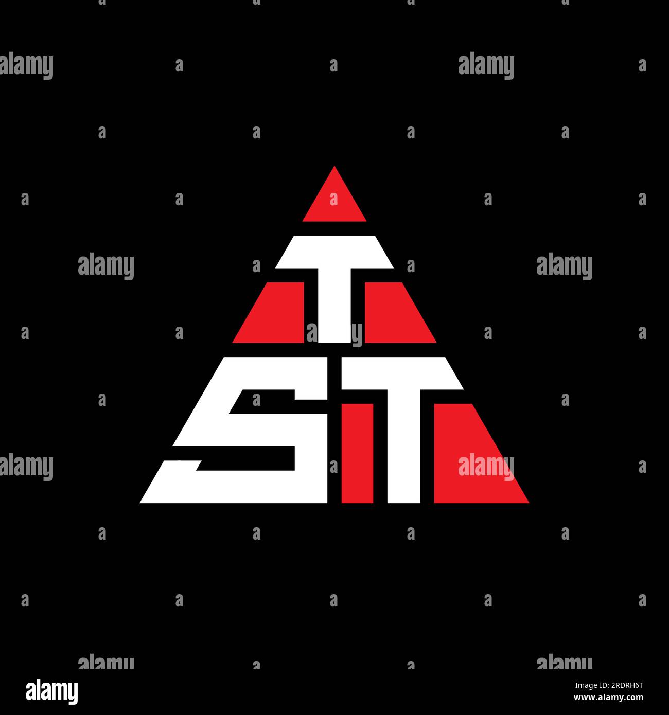TST triangle letter logo design with triangle shape. TST triangle logo ...
