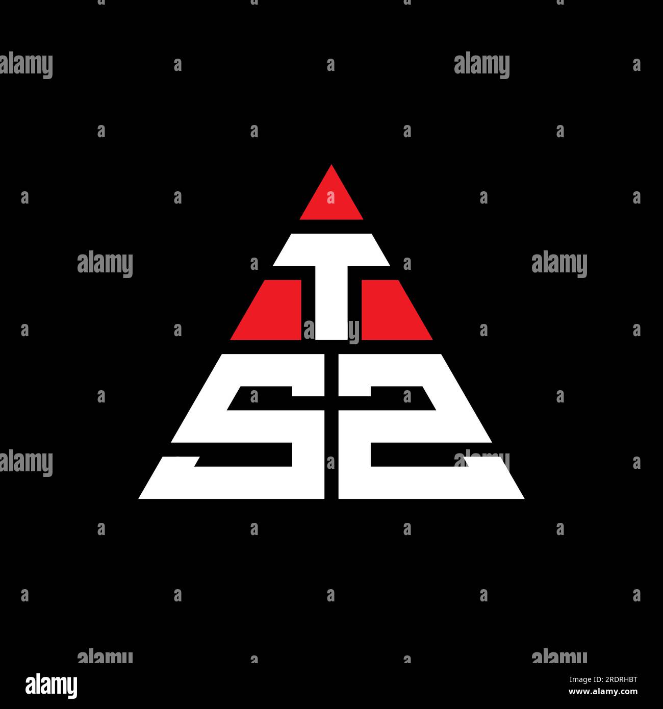 TSZ triangle letter logo design with triangle shape. TSZ triangle logo ...