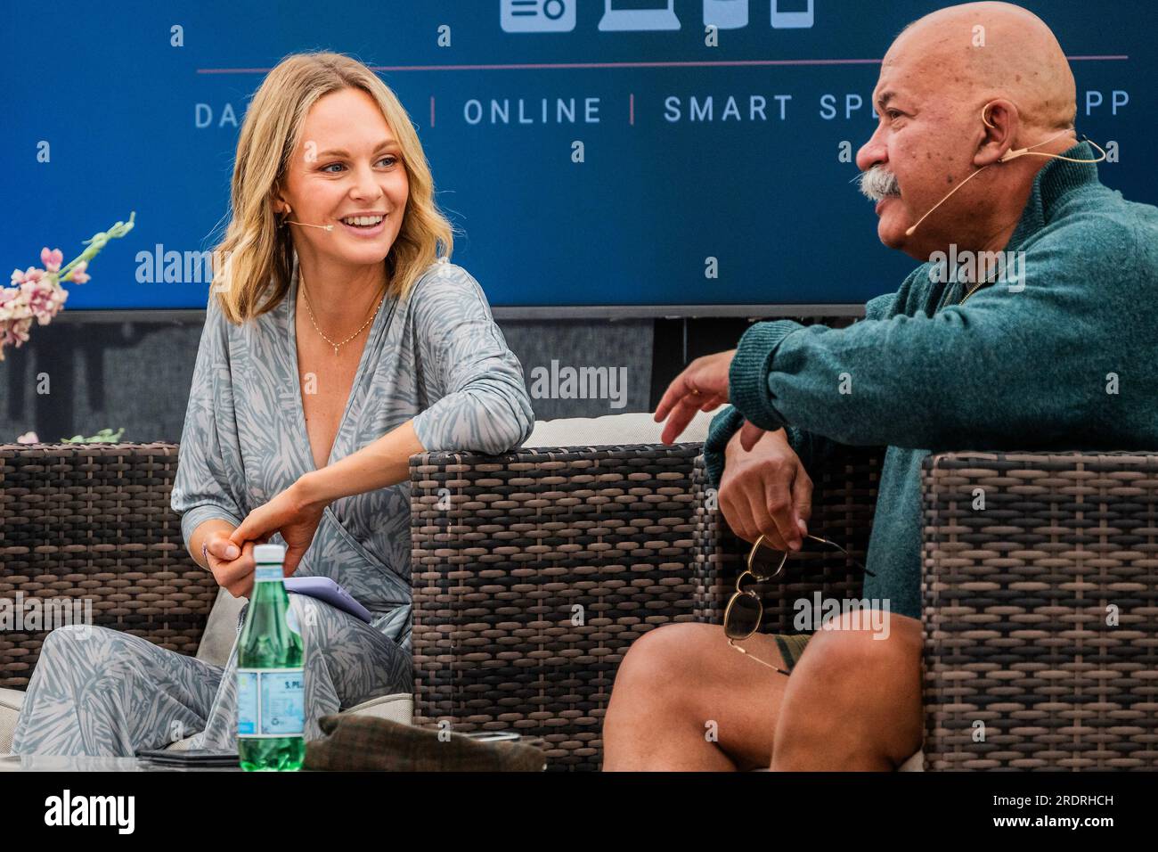 Henham Park, Suffolk, UK. 23rd July, 2023. Kate McCann and John Pienaar ...