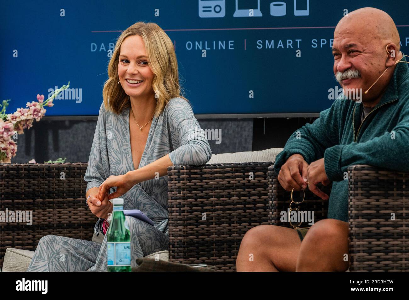 Henham Park, Suffolk, UK. 23rd July, 2023. Kate McCann and John Pienaar ...