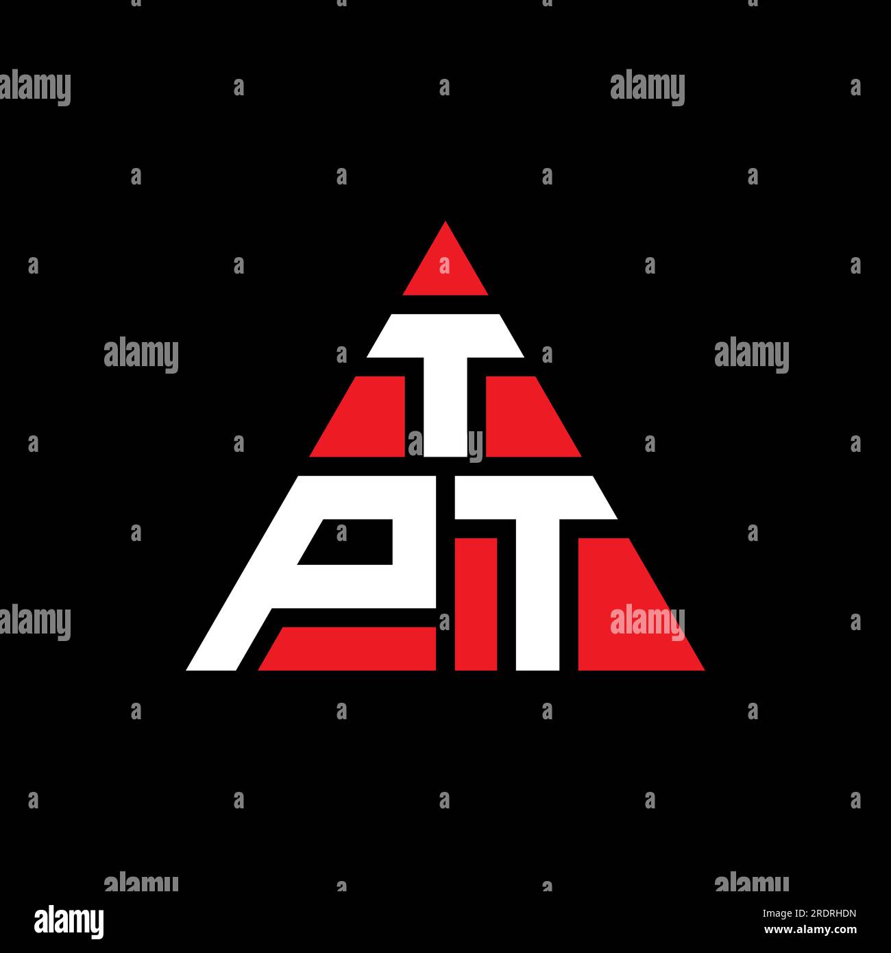 TPT triangle letter logo design with triangle shape. TPT triangle logo ...