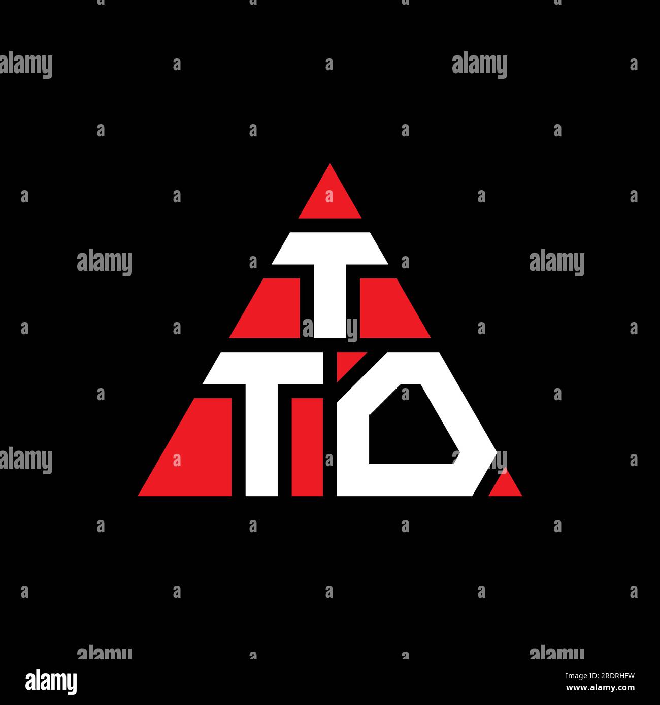 TTO triangle letter logo design with triangle shape. TTO triangle logo ...