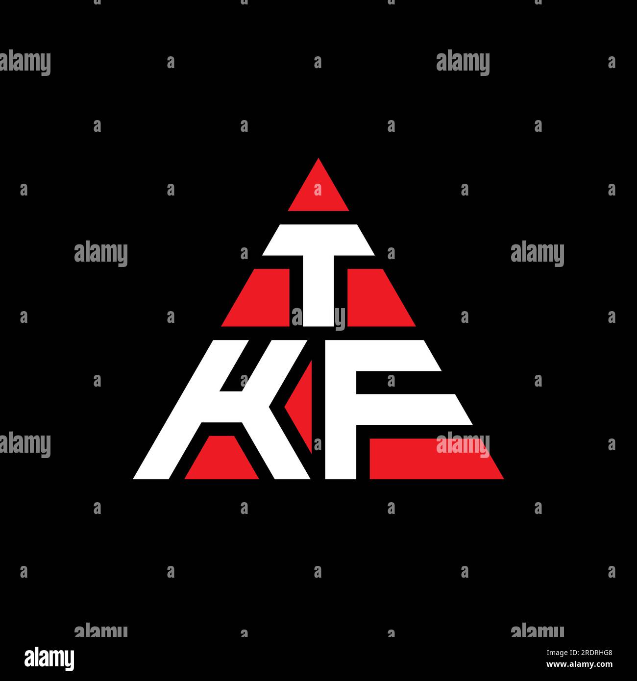 TKF triangle letter logo design with triangle shape. TKF triangle logo design monogram. TKF ...