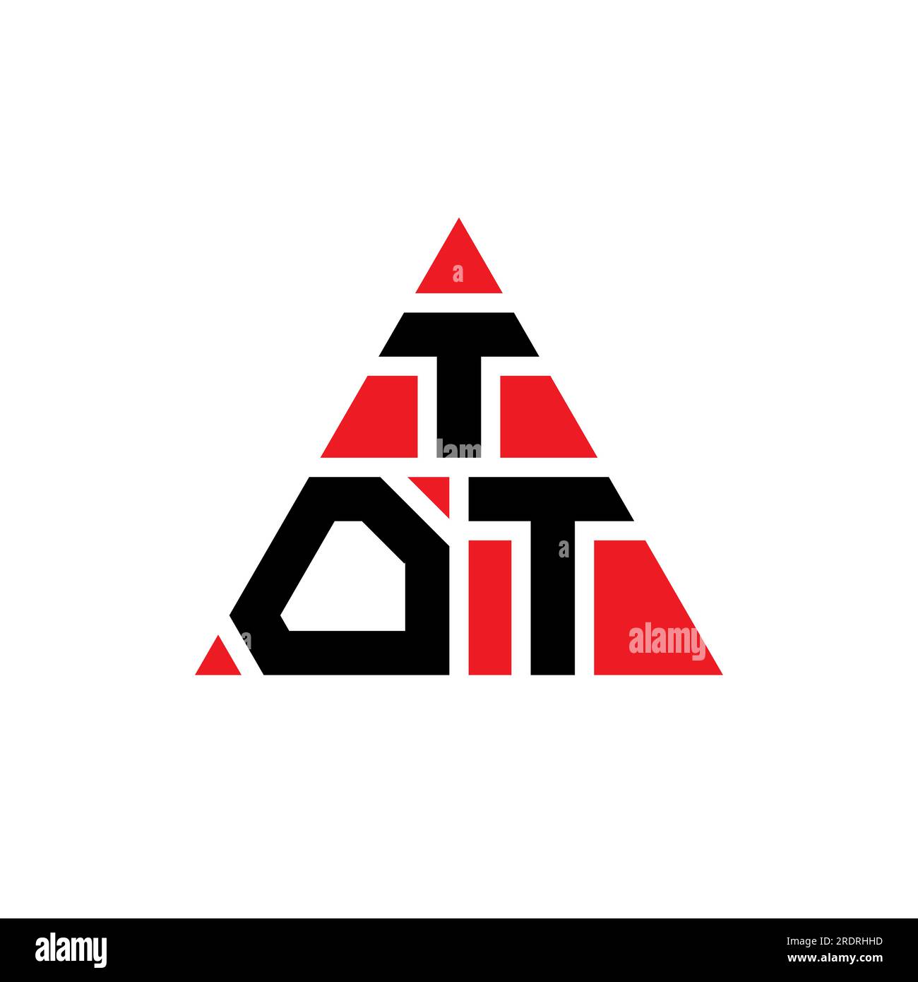 TOT triangle letter logo design with triangle shape. TOT triangle logo ...