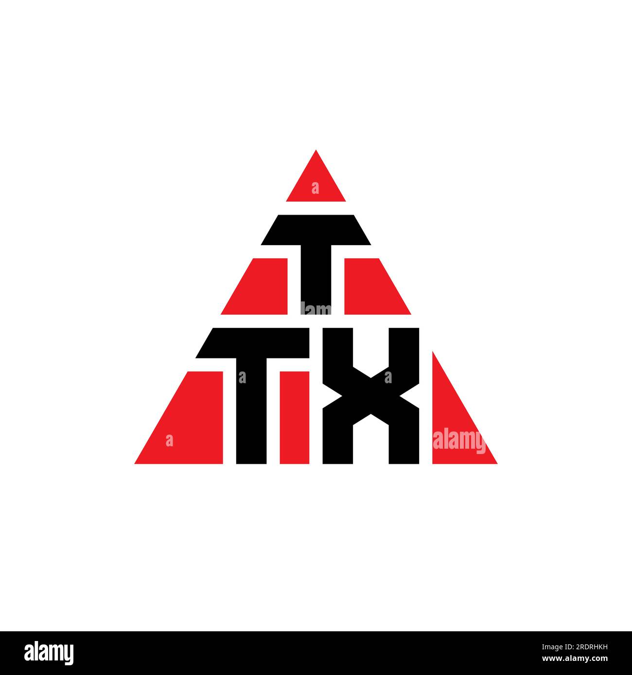 TTX triangle letter logo design with triangle shape. TTX triangle logo ...