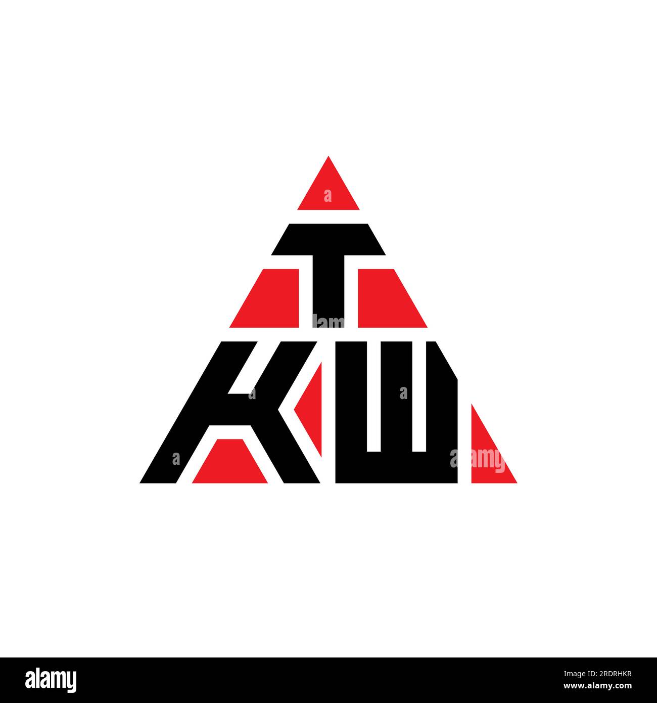 TKW triangle letter logo design with triangle shape. TKW triangle logo ...