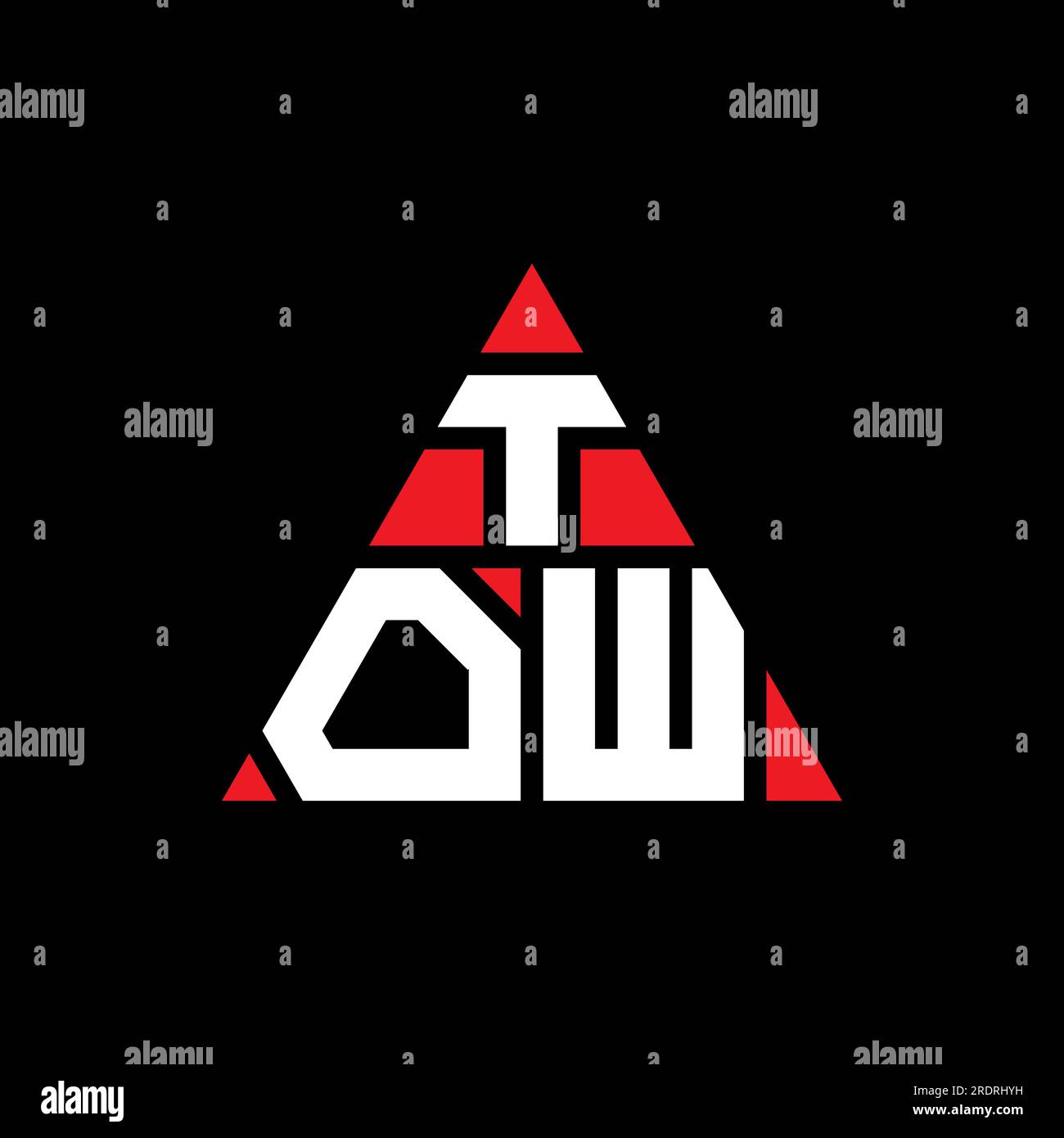 TOW triangle letter logo design with triangle shape. TOW triangle logo ...