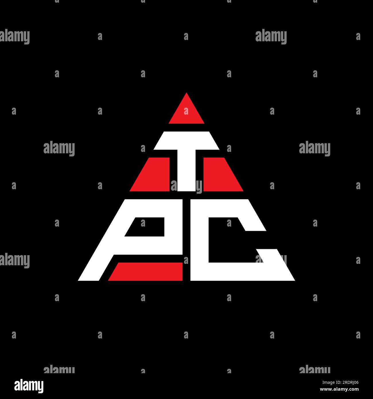 TPC triangle letter logo design with triangle shape. TPC triangle logo design monogram. TPC ...