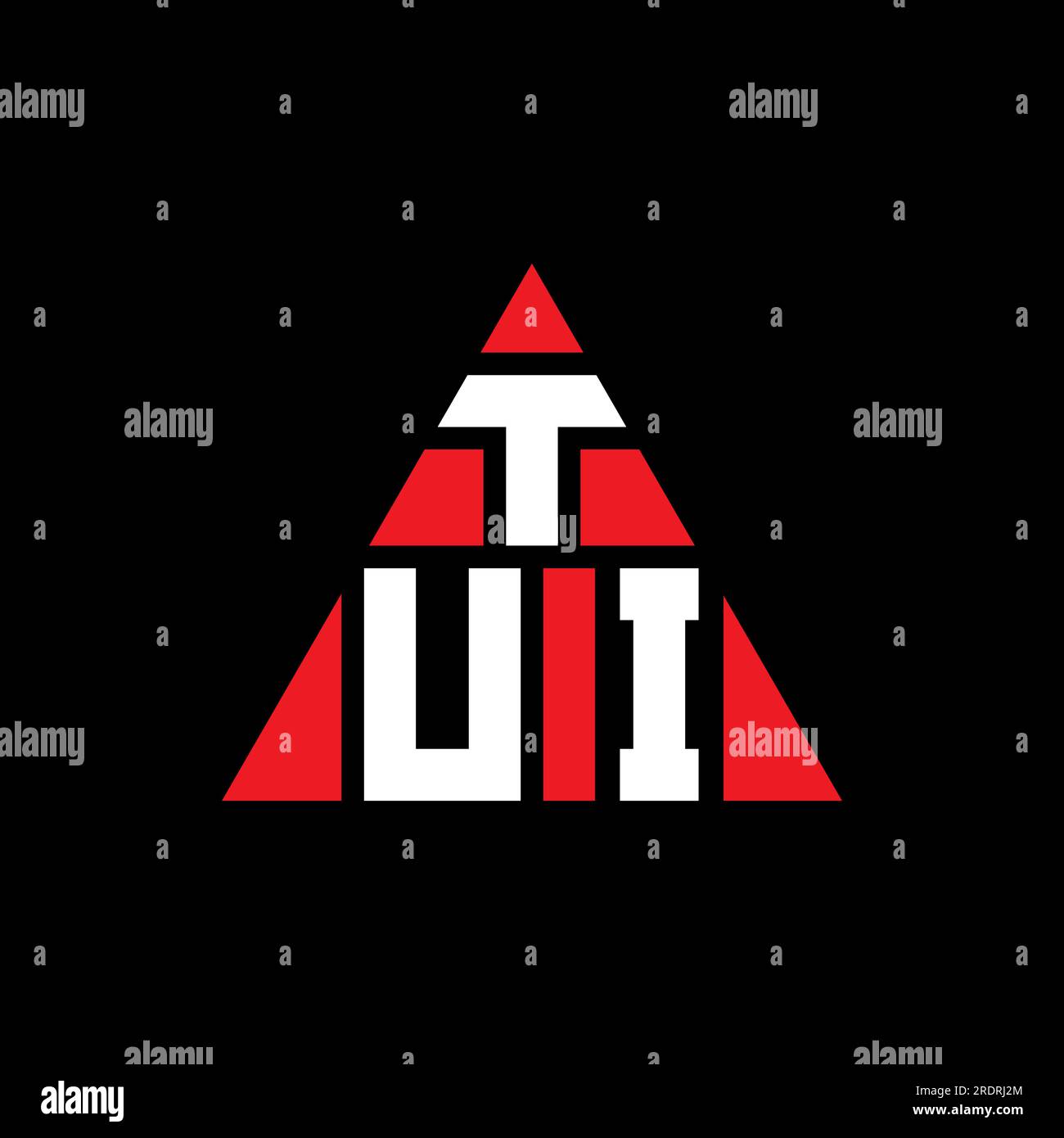 TUI triangle letter logo design with triangle shape. TUI triangle logo ...