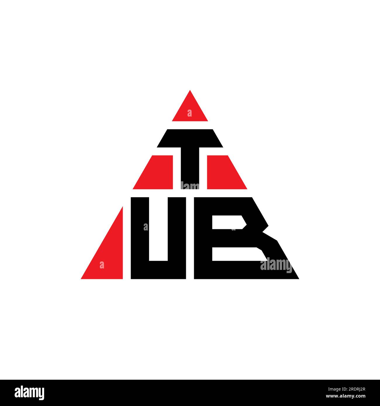 TUB triangle letter logo design with triangle shape. TUB triangle logo ...