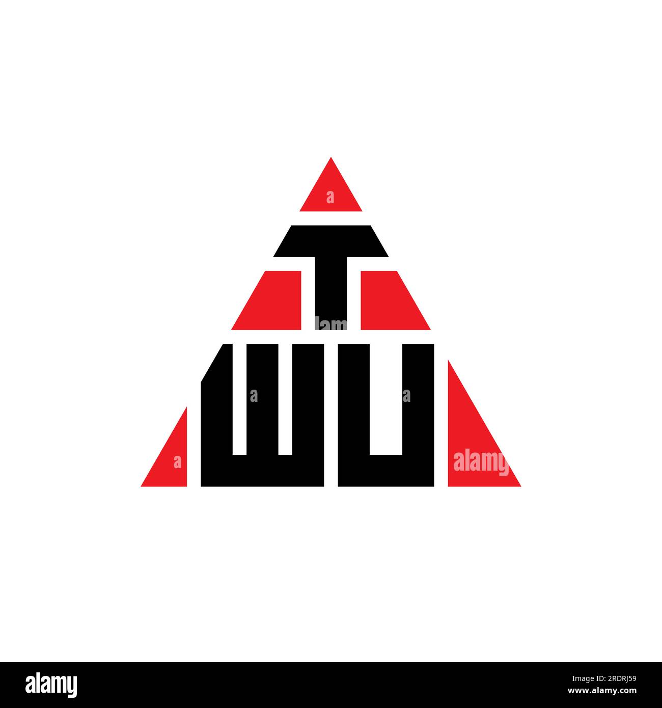 TWU triangle letter logo design with triangle shape. TWU triangle logo ...