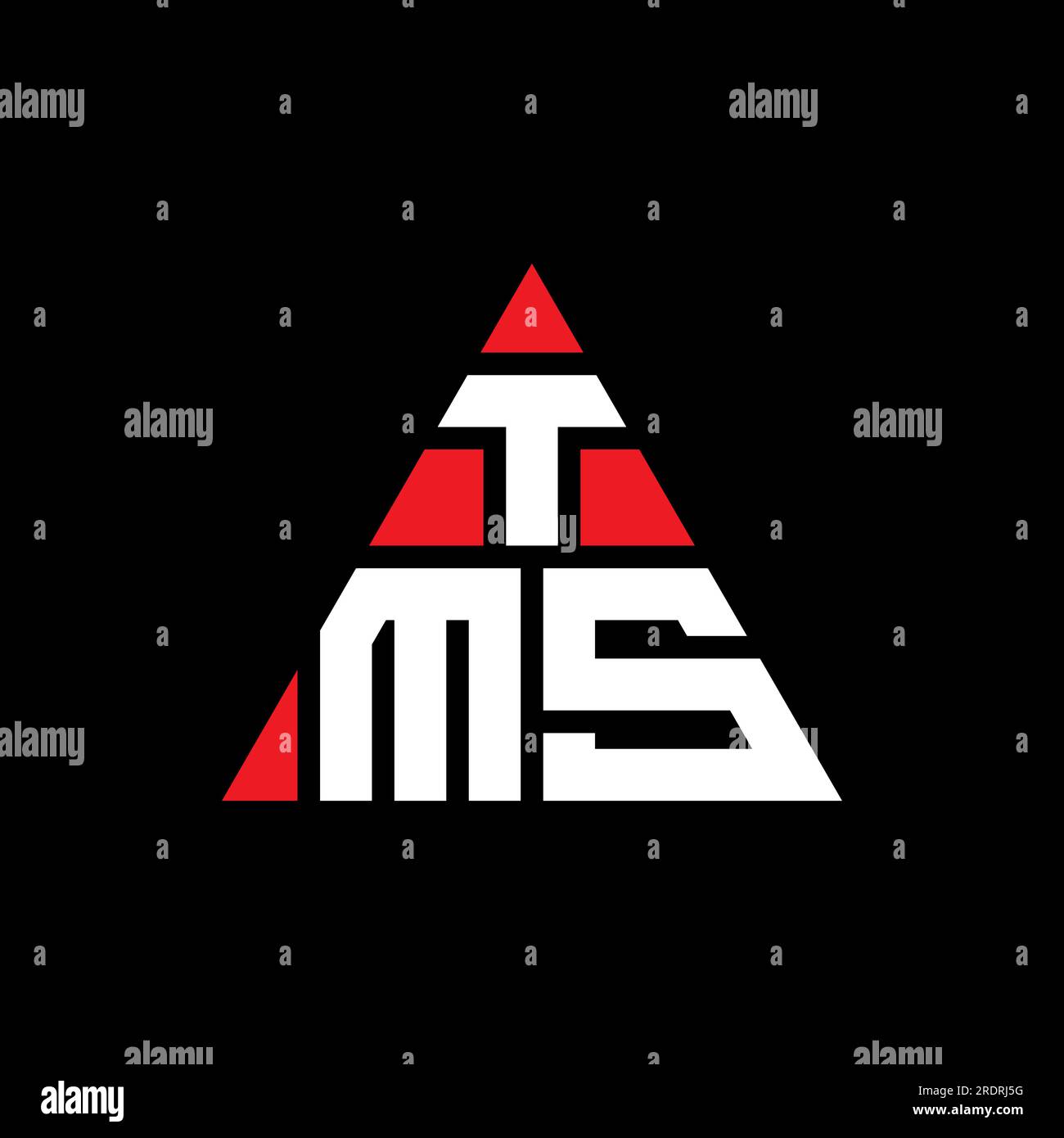 TMS triangle letter logo design with triangle shape. TMS triangle logo ...