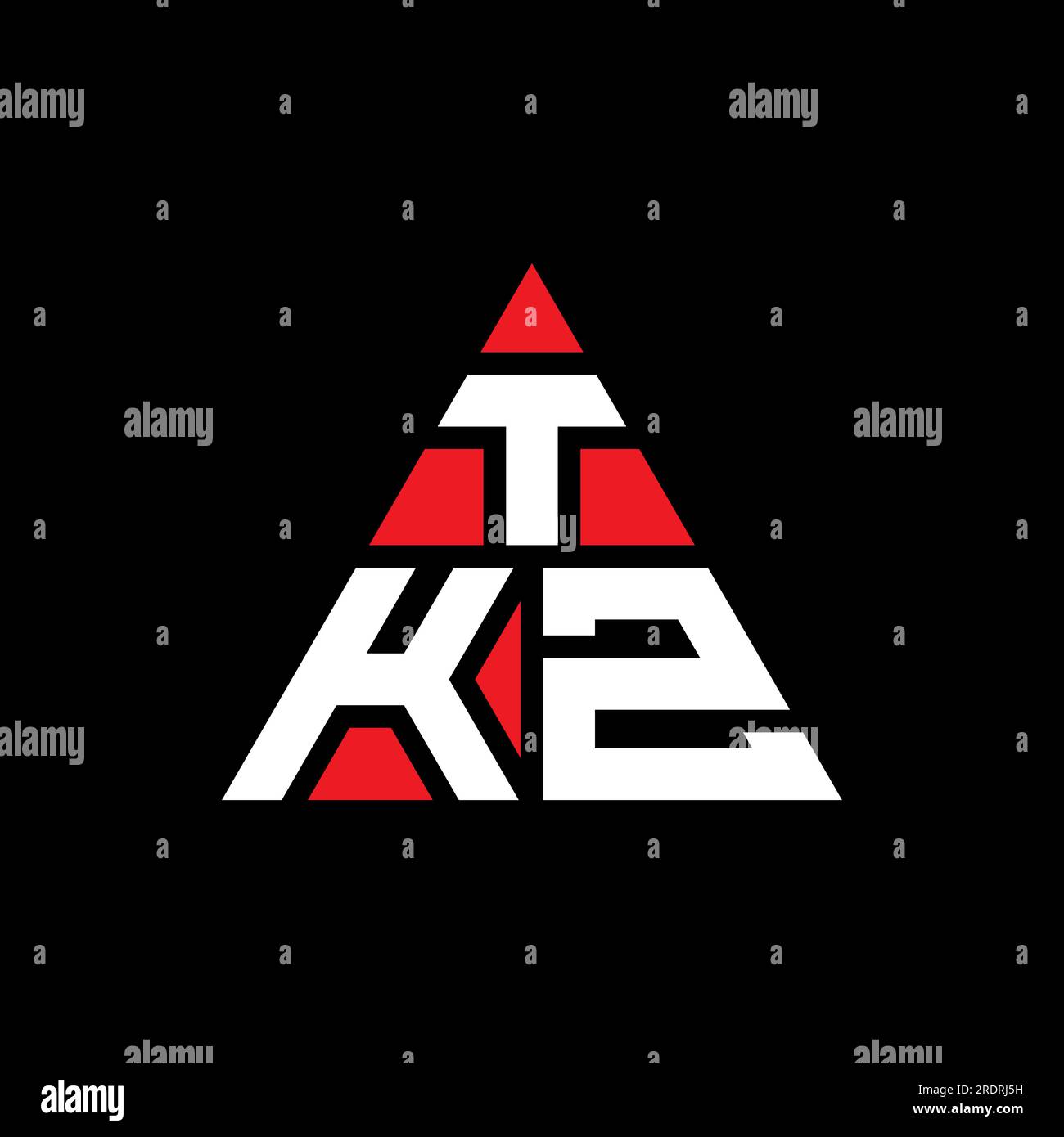 TKZ triangle letter logo design with triangle shape. TKZ triangle logo ...