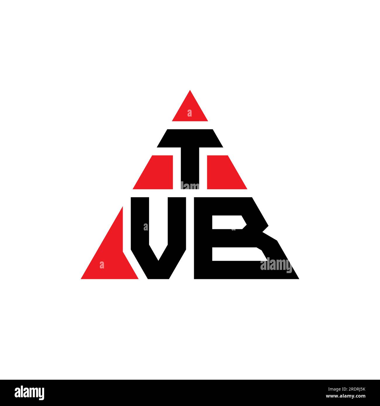 TVB triangle letter logo design with triangle shape. TVB triangle logo design monogram. TVB ...