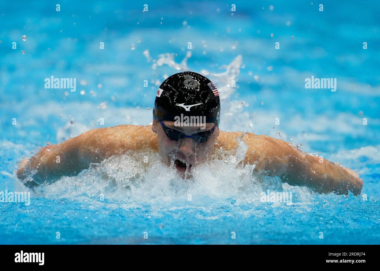 Carson Foster of the United States competes during Men 400m Medley ...